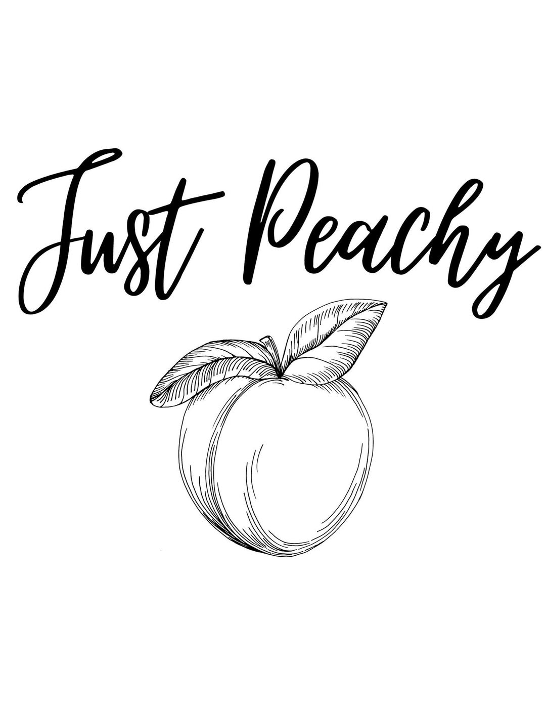 Cute "just Peachy" -- Digital Design -- PNG + SVG Download - Etsy