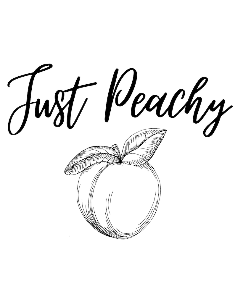 Cute "just Peachy" -- Digital Design -- PNG + SVG Download - Etsy