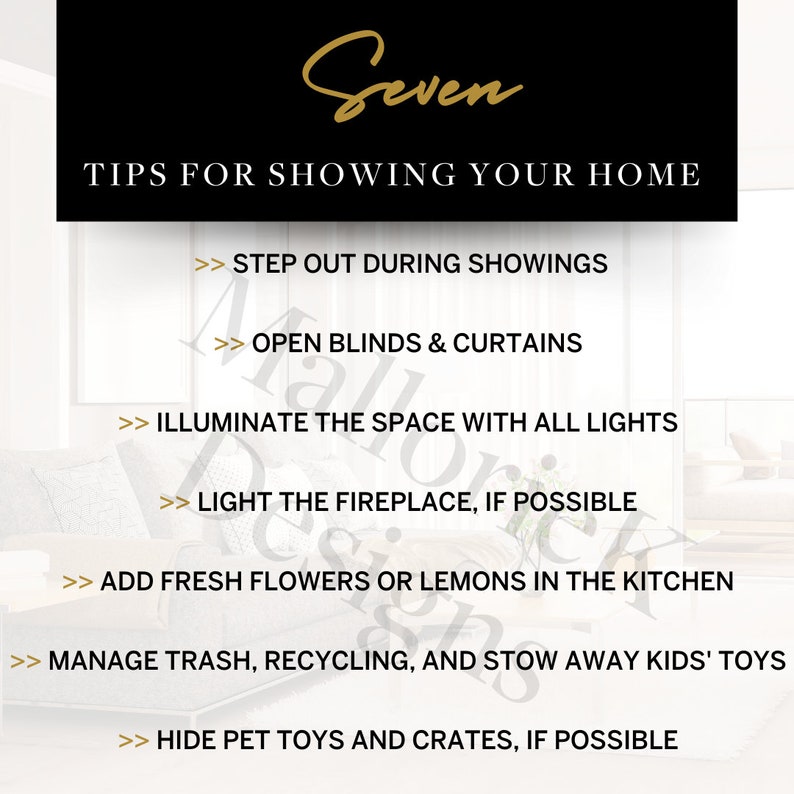7 Tips for Showing Your Home -- Real Estate Agent -- Social Media Post ...