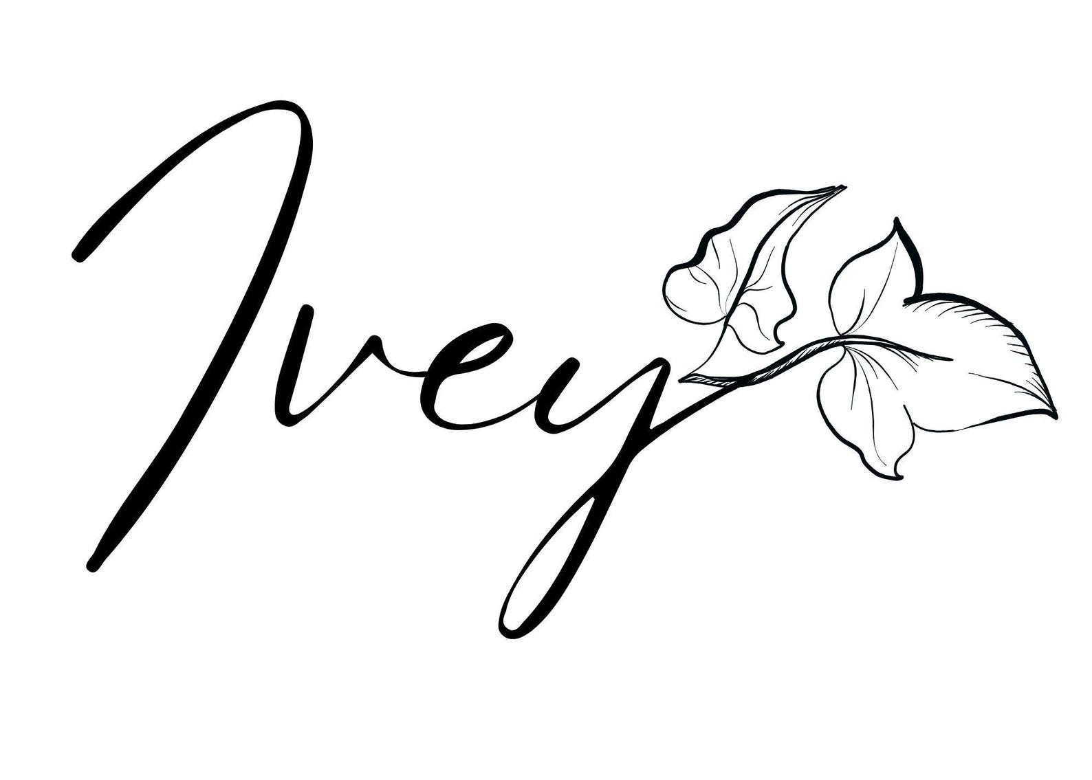 Ivey Name / Flower -- Digital Design -- PNG + SVG Download - Etsy