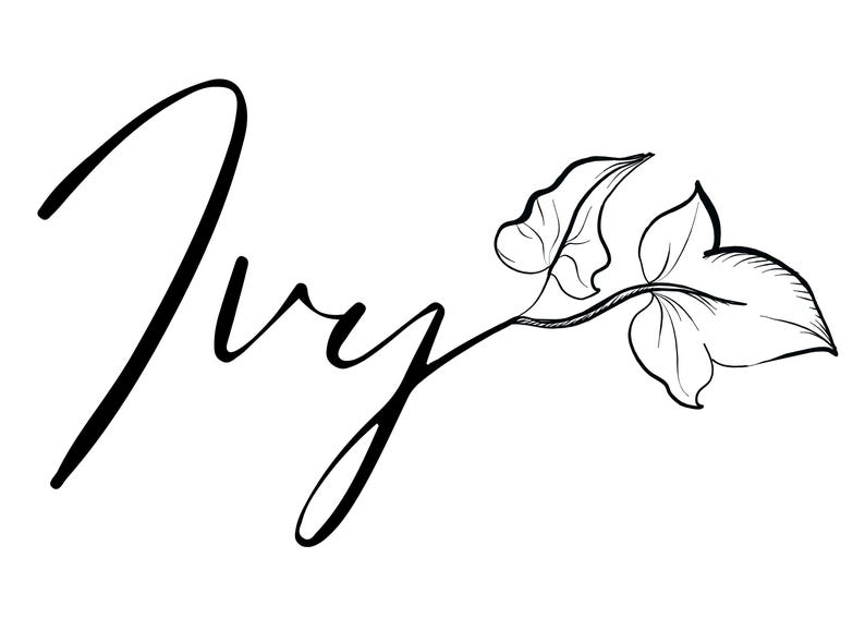 Ivy Name / Flower -- Digital Design -- PNG + SVG Download - Etsy