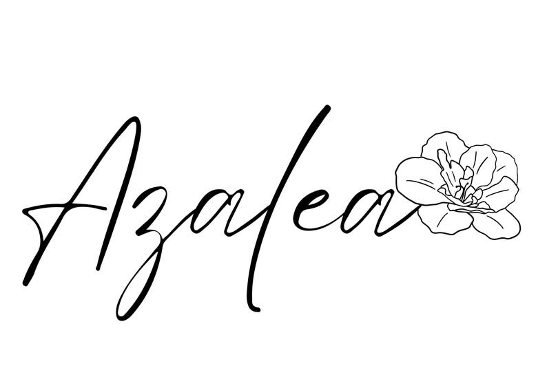 Azalea Name / Flower -- Digital Design -- PNG + SVG Download - Etsy