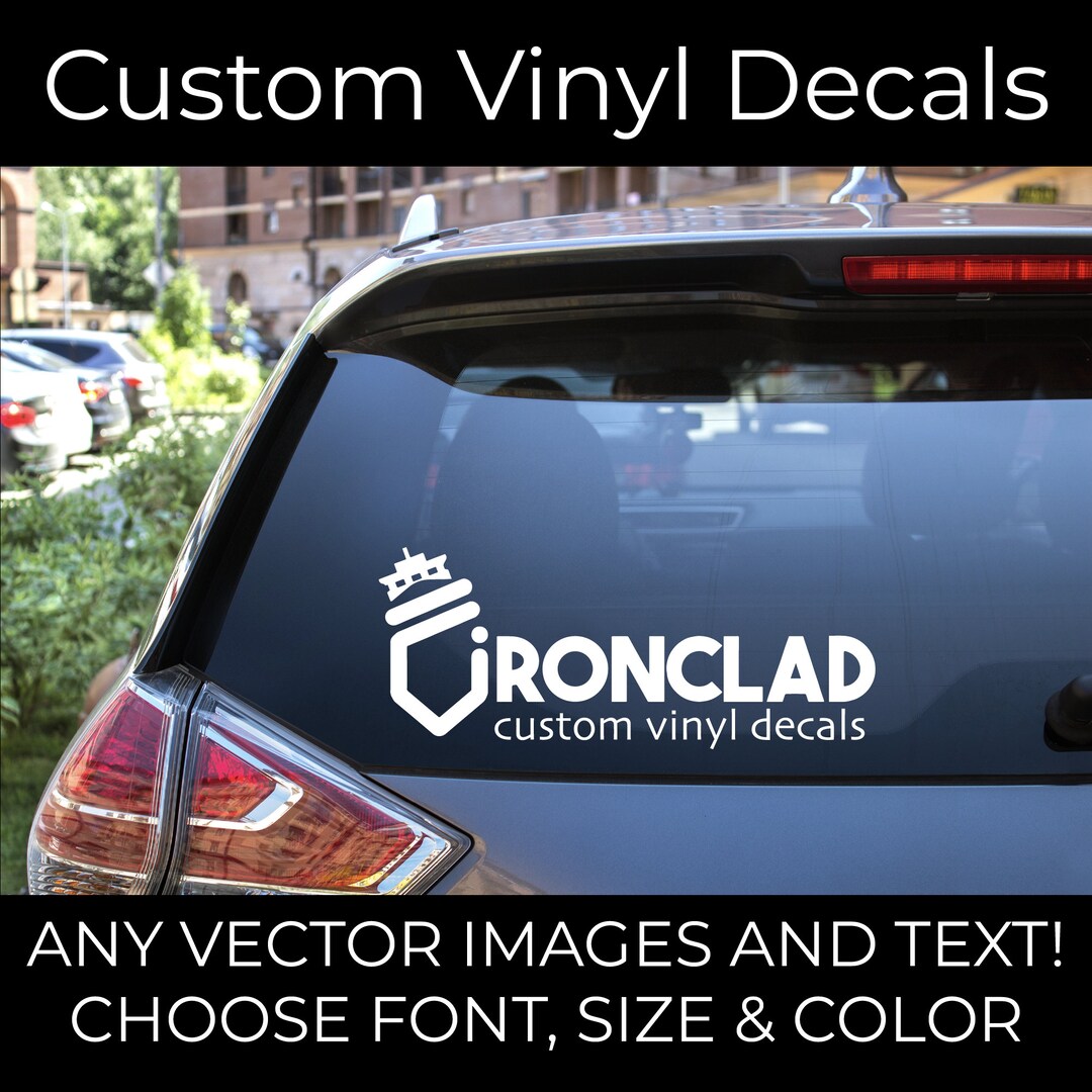 Custom Vinyl Decals - Make Your Own Personalized Decal - Car/ Window/ Laptop/ Bottle/ Glassware ...