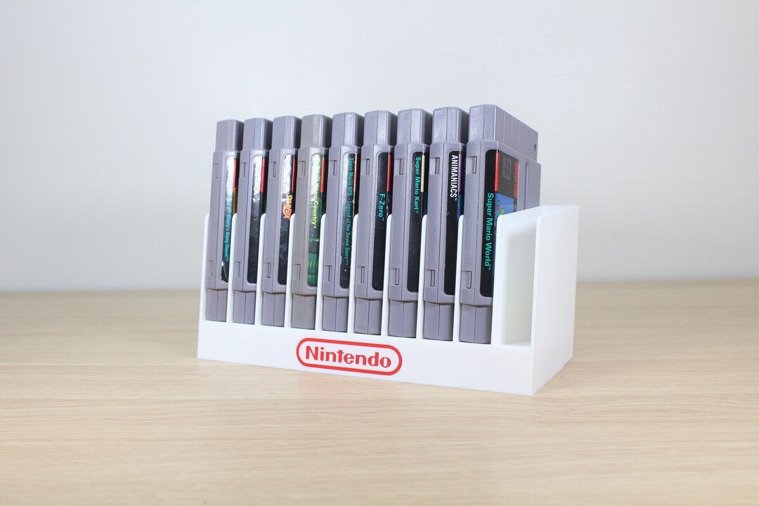 SNES Game Display Stand 10 Count; SNES Game Storage - Etsy