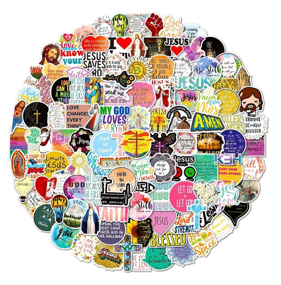 Random Jesus Sticker Pack, Jesus Stickers, Laptop Stickers, 5-20 Random ...