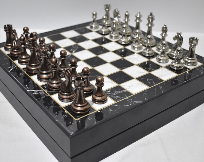 Personalized Chess Set, Custom Chess Set Classic Metal Chess Pieces ...