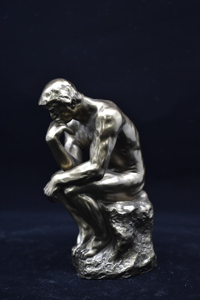 The Thinker Statue Inspired by Rodin Classic Art Sculpture Home Decor ...