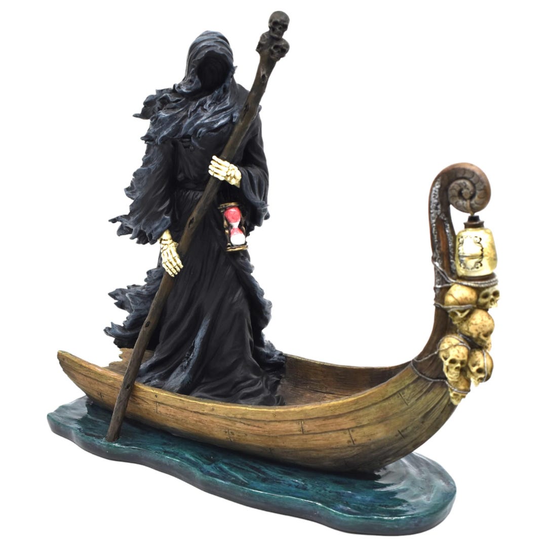 Charon Ferryman Statue – Mythological Underworld Gondola Collectible ...