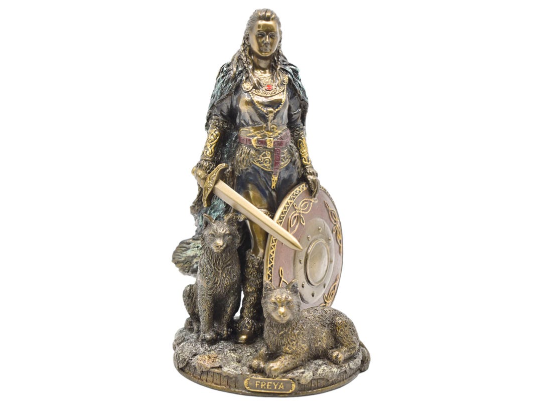 Norse Goddess Freya Statue, Vanir Deity of Love and War, Viking ...