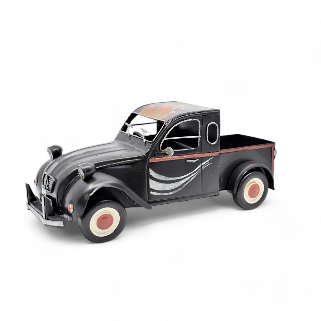 Citroën 2CV Inspired Hot Rod: Vintage Metal Pickup Car Model - Etsy