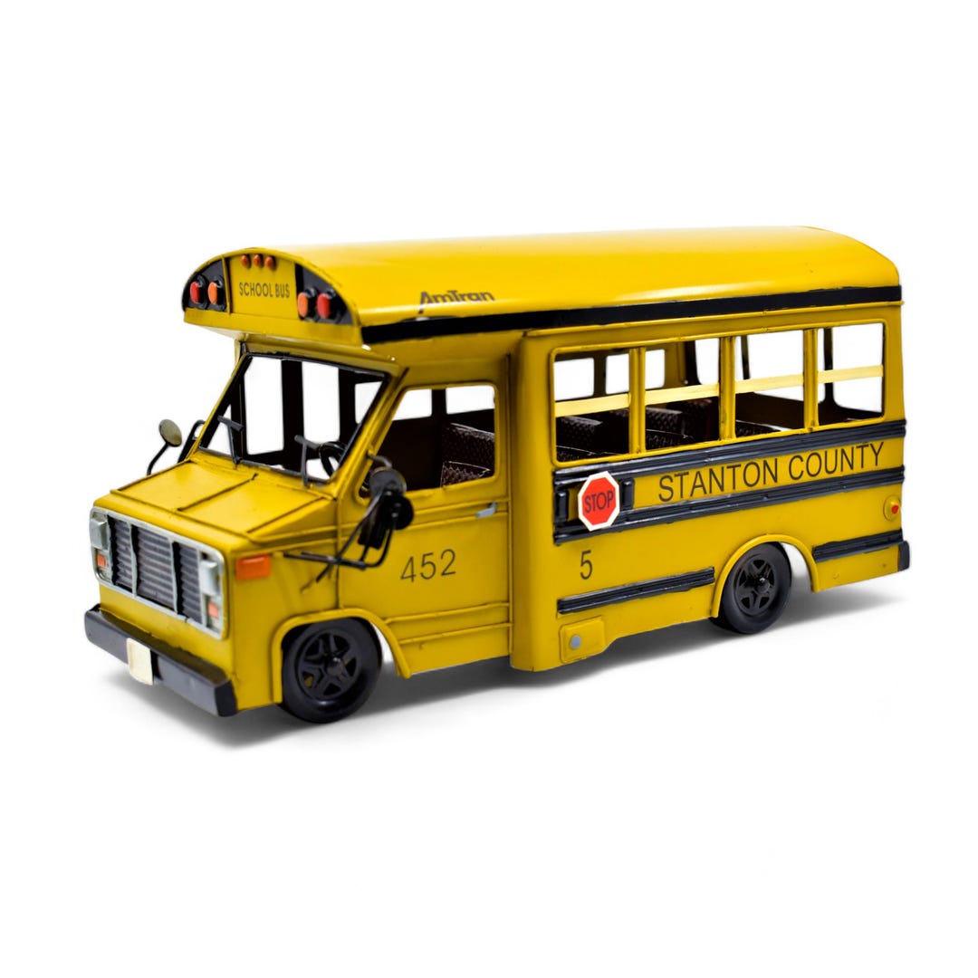 Vintage Metal School Bus Model: Classic Americana Decor - Etsy