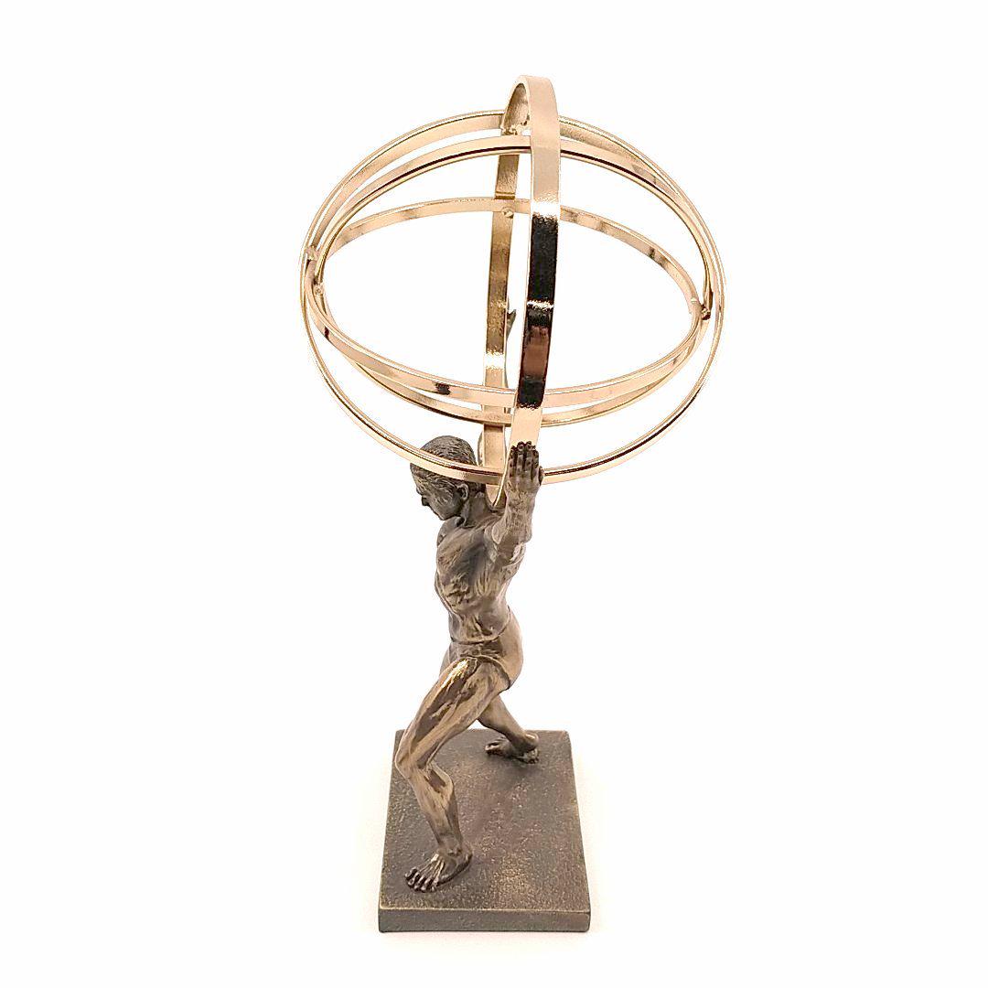 Atlas Carrying the Celestial Spheres Statue 8.25''H, Bronze Finished ...