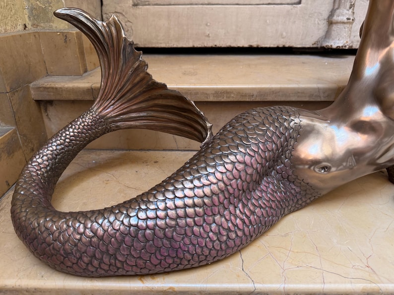 Large Mermaid Statue, Life Size Style Sea Goddess, Coastal Garden ...