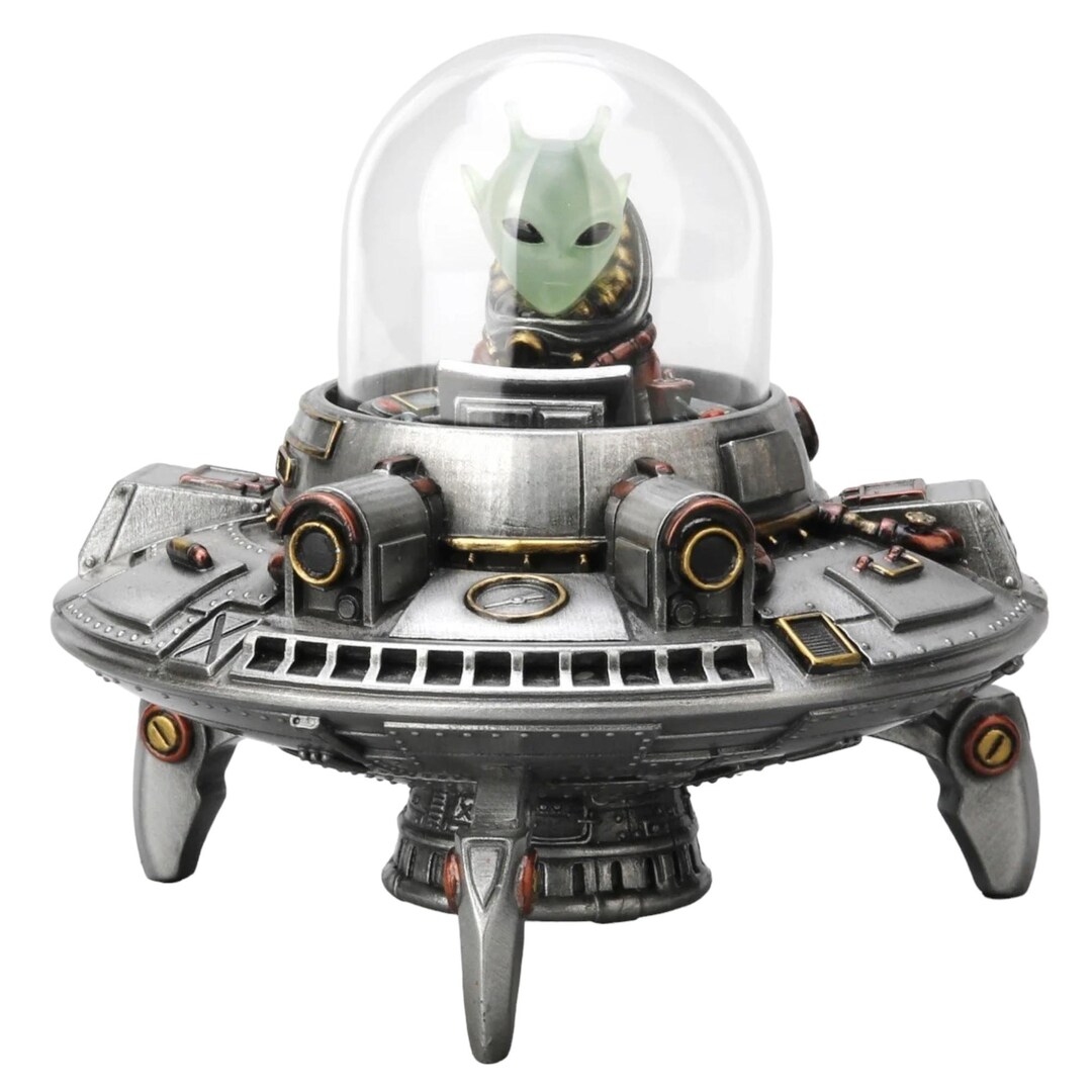 Alien UFO Figurine | Sci-fi Resin Decor | Futuristic Spaceship Model ...