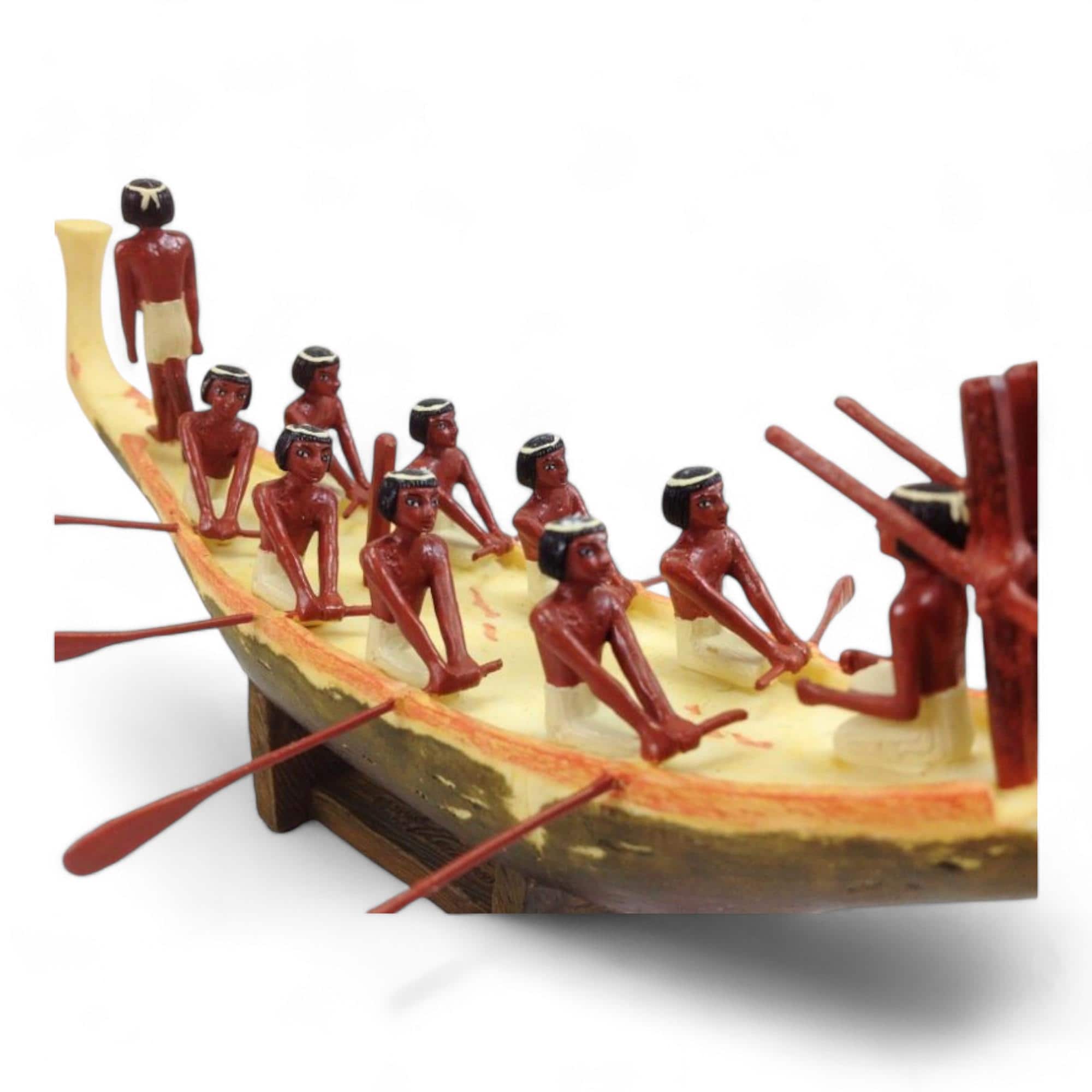 Ancient Egyptian Rowing Boat Figurine – Hand-painted Historical ...