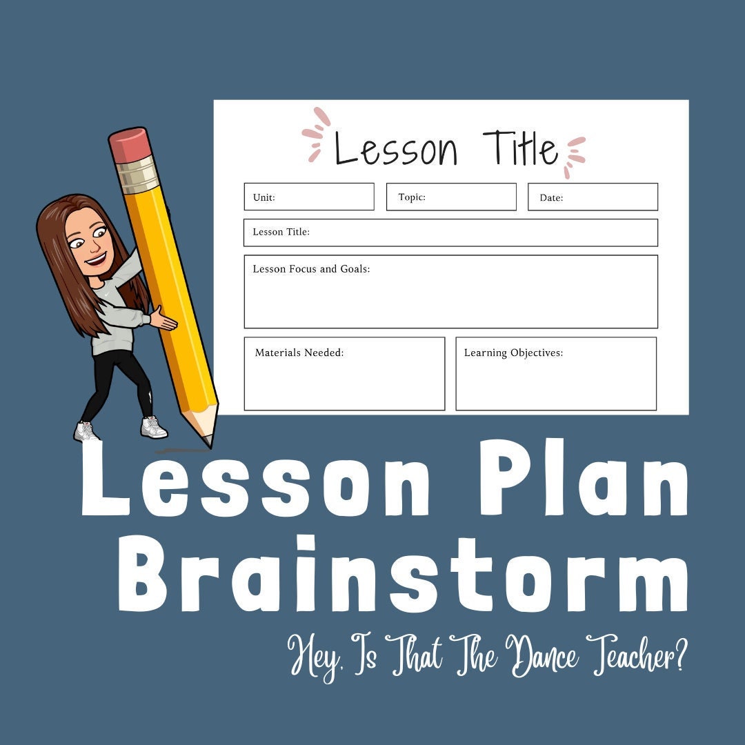 Lesson Plan Brainstorm - Printable Digital Download - Etsy