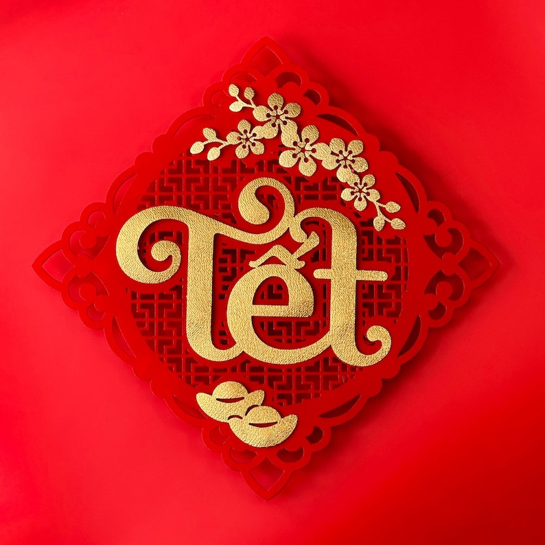 Tet Decoration Stickers 2pcs - Etsy