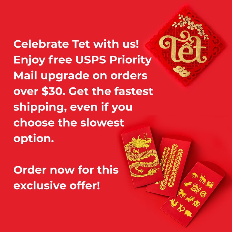 Tet Decoration Stickers 2pcs - Etsy