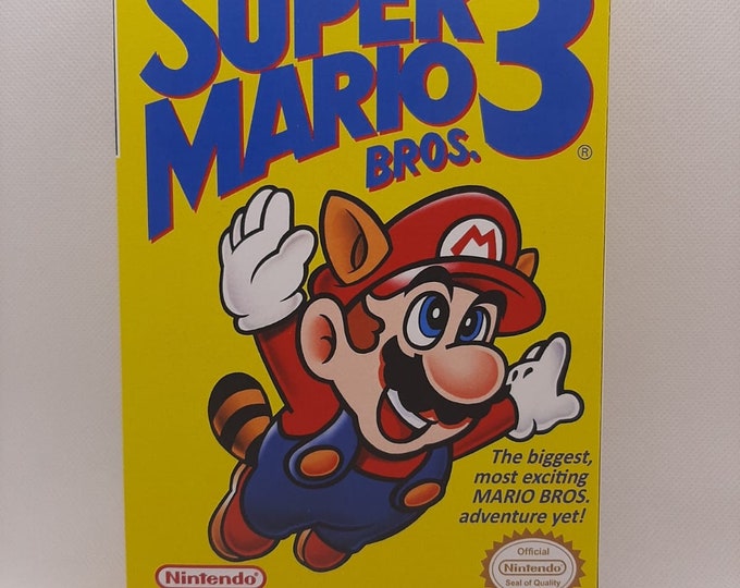 NES Super Mario Bros. 3 Box Cover Only - Etsy