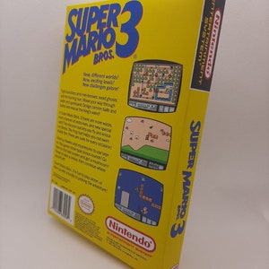 NES Super Mario Bros. 3 - Box Cover Only - Etsy
