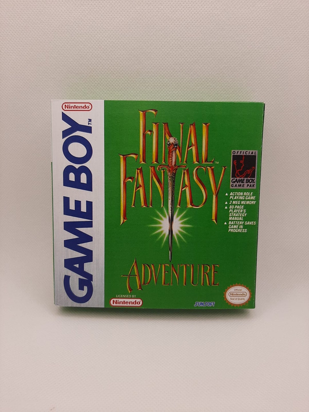 GAME BOY - Final Fantasy Adventure - Box Cover Only - Etsy