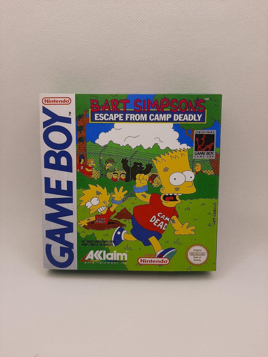 GAME BOY, Bart Simpson's Escape From Camp Deadly, Solo Coperchio Della ...