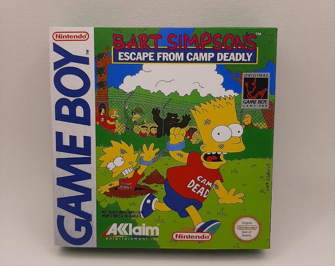 GAME BOY, Bart Simpsons Escape From Camp Deadly, Solo Coperchio Della ...