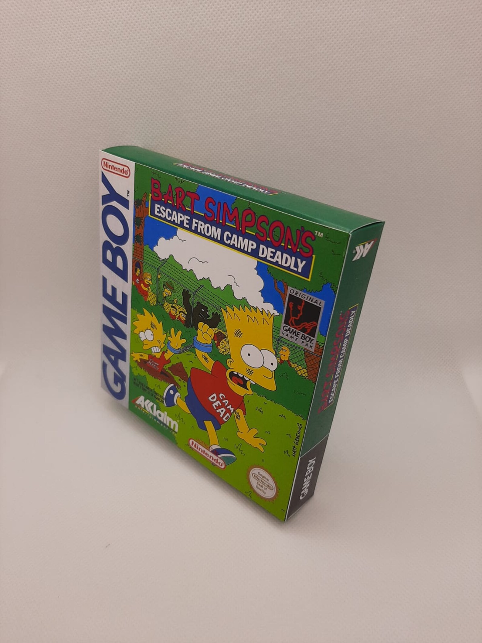 GAME BOY, Bart Simpson's Escape From Camp Deadly, Solo Coperchio Della ...