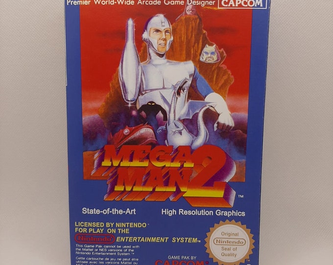 Mega Man 4 Replacement Box, Dust Cover, Block NTSC or Pal NES Thick ...