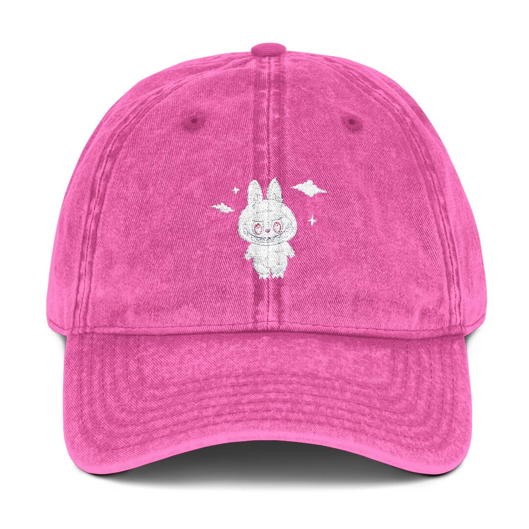 Embroidered Cap, Based on Labubu Keychain Design, Vintage Style Hat ...