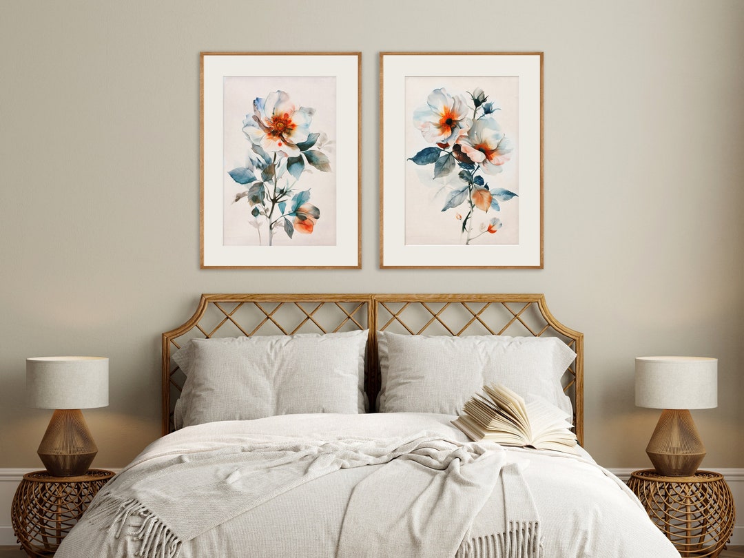 Digital File: Cherokee Roses Set of 2, Wall Art, Bedroom, Living Room ...
