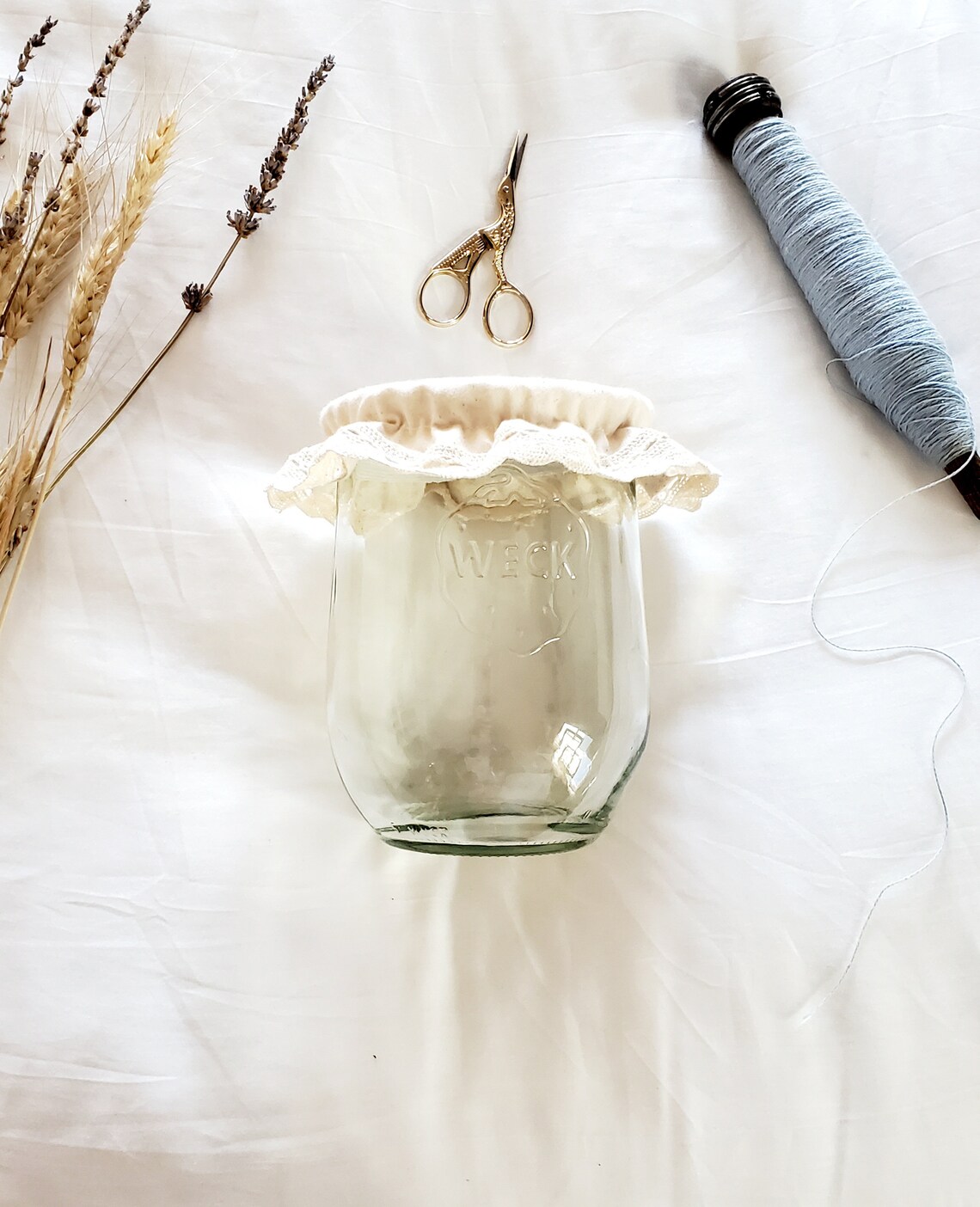 Hand Embroidered Jar Cover for Sourdough Starter & Kombucha Scoby ...