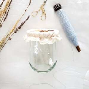 Hand Embroidered Jar Cover for Sourdough Starter & Kombucha Scoby ...