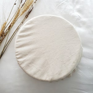 Muslin & Lace Large Bowl Cover / Sourdough Proofing Basket Bonnet ...