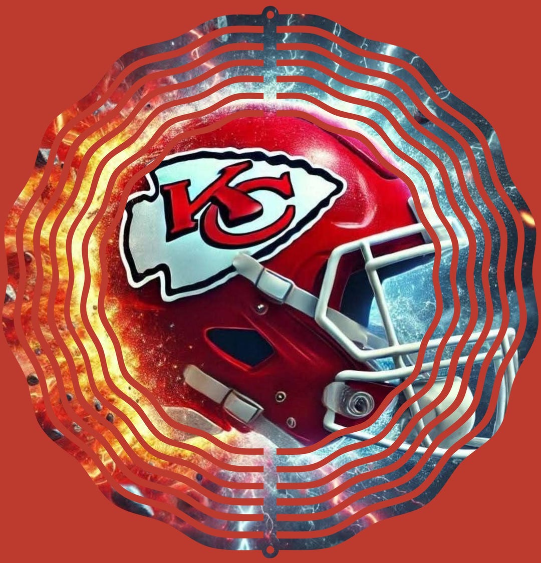 Kansas City Football Helmet Shocker Spinner - Etsy