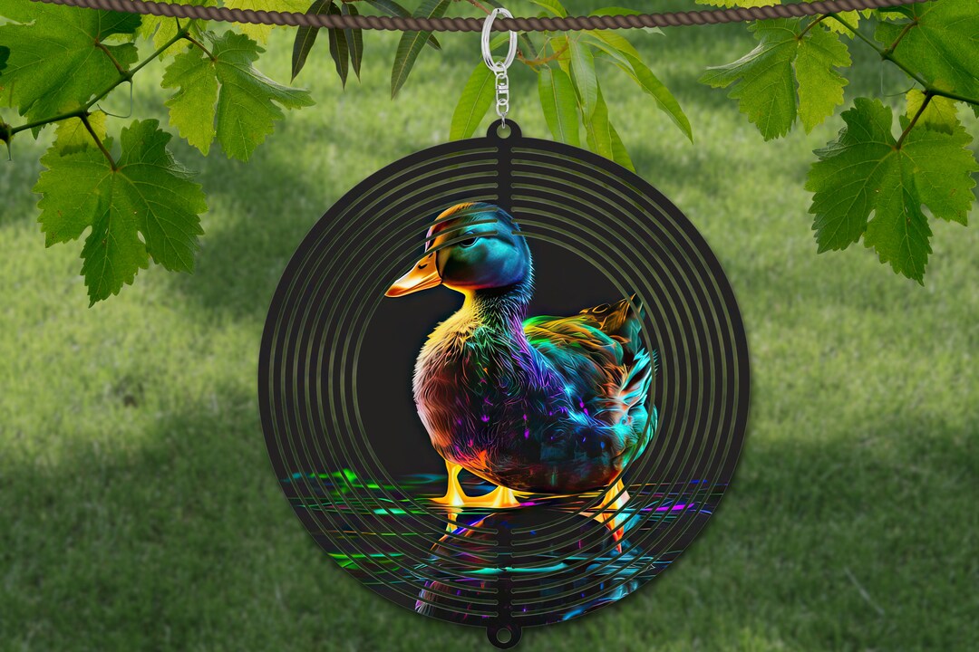 Black Neon Duck Reflect Wind Spinner - Etsy