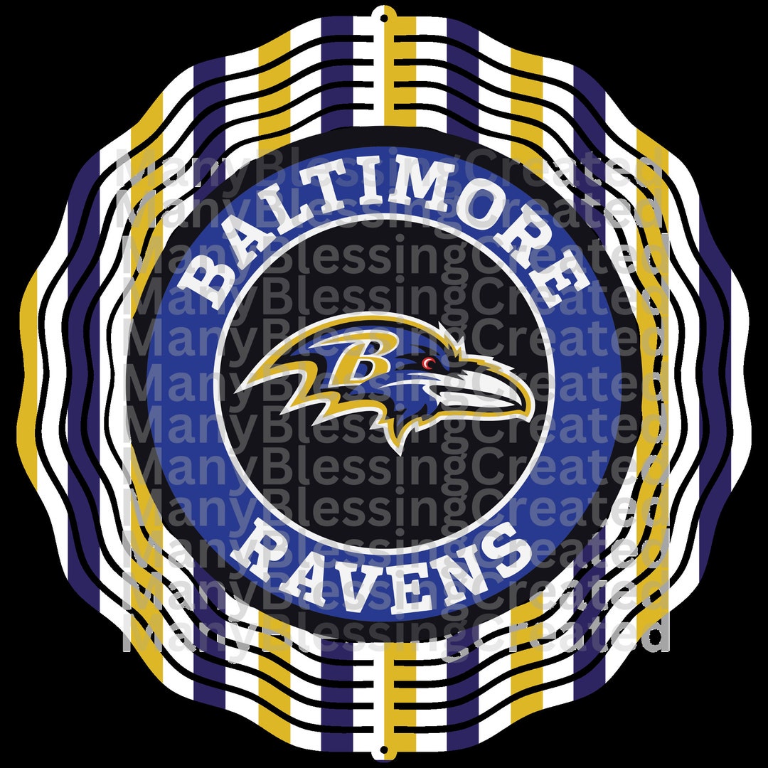 Baltimore Football Wind Spinner Stripe Insignia Circle - Etsy