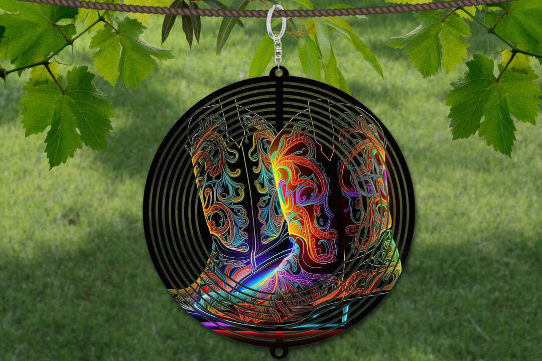 Black Neon Cowboy Boots Wind Spinner - Etsy