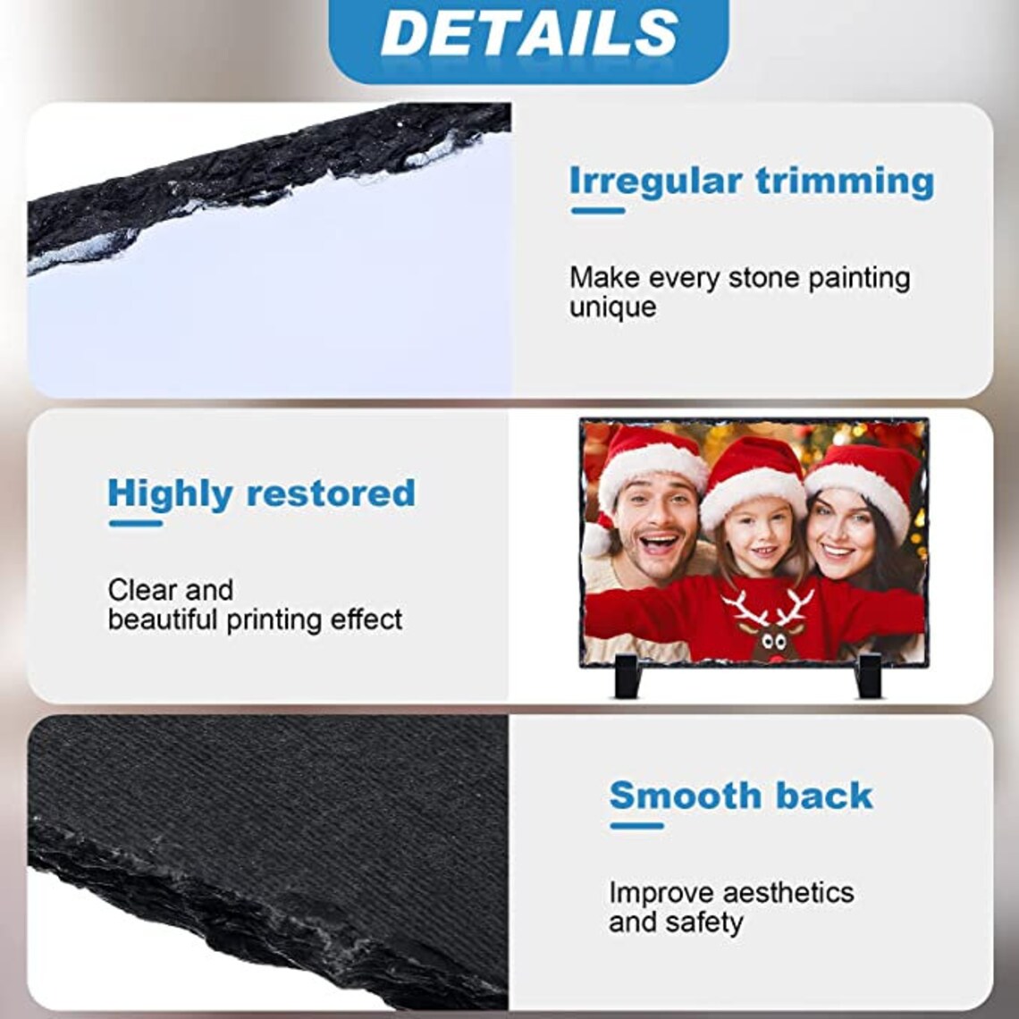 Rectangle Sublimation Slate Rock Stone Photo Frame 6 X 11.8 - Etsy