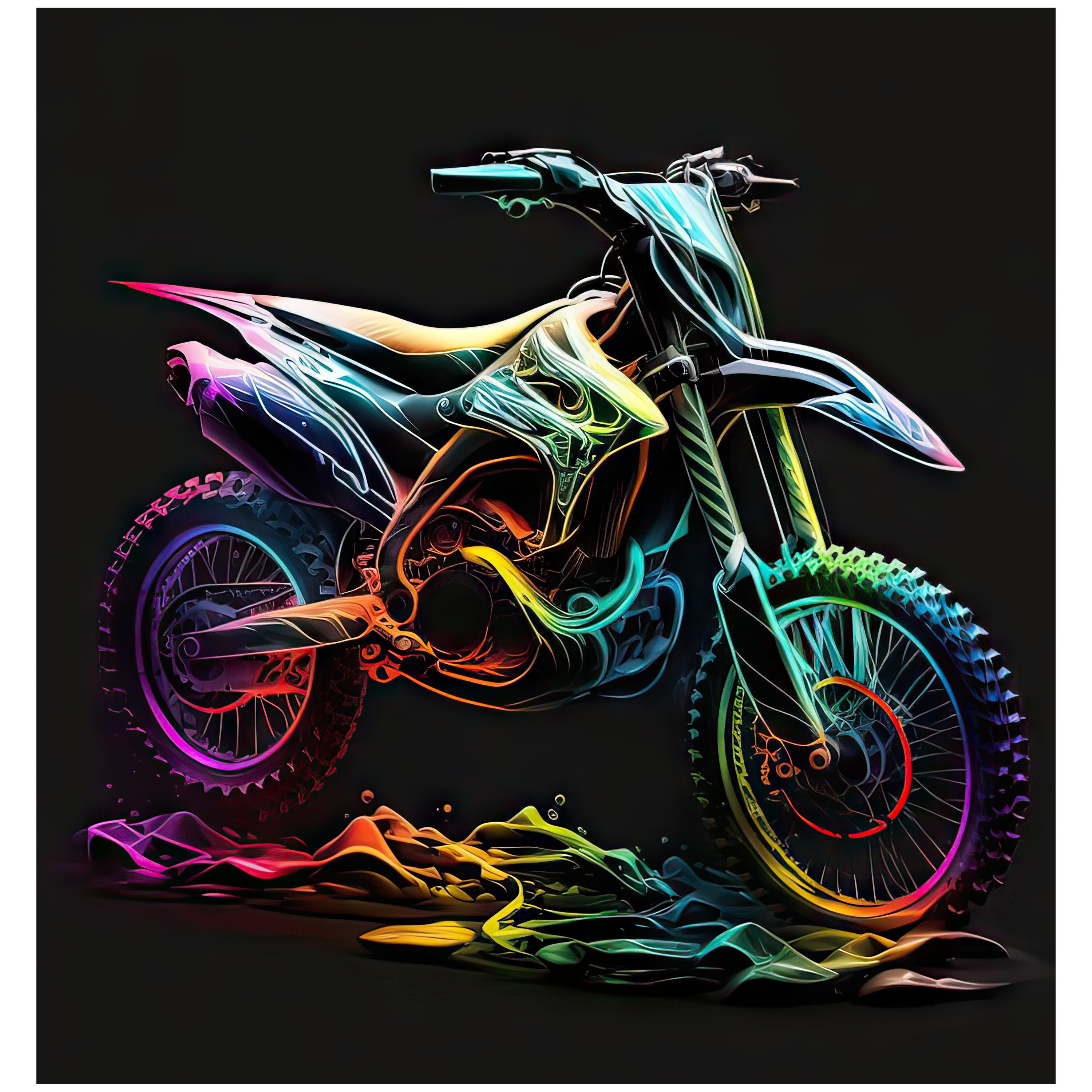 Black Neon Motor Bike Wind Spinner - Etsy