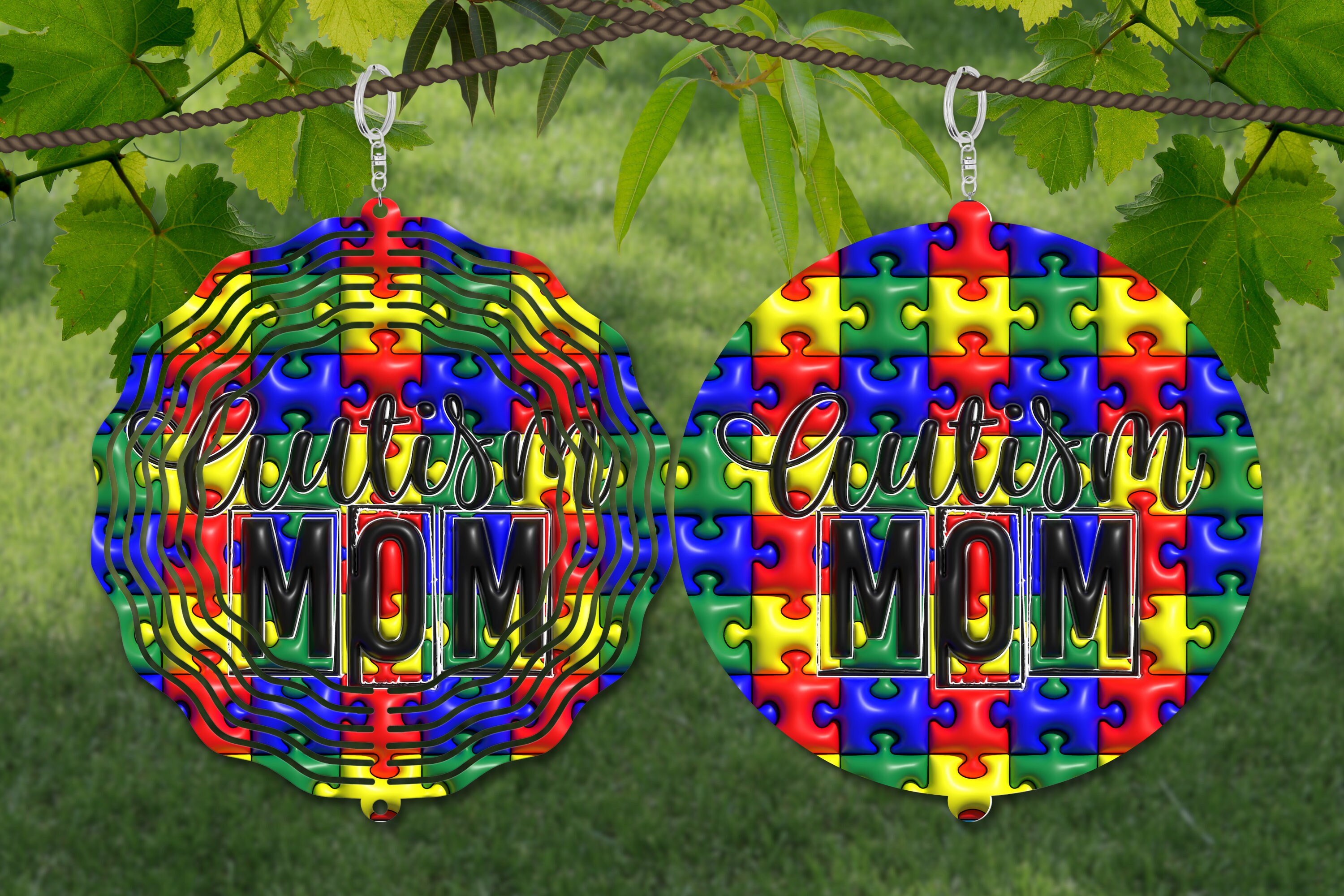 3D Inflated Autism Mom Aluminum Wind Spinner - Etsy