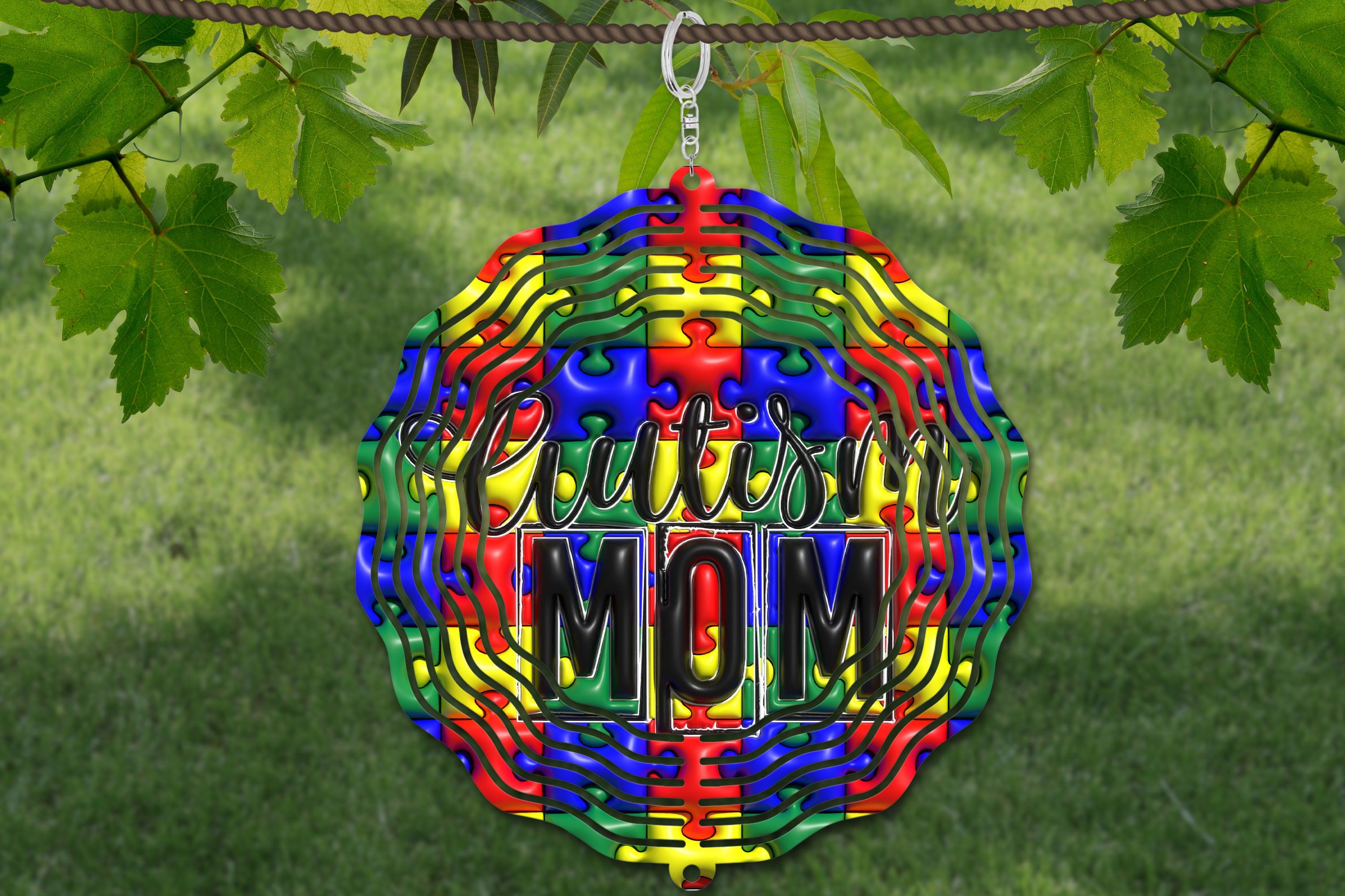 3D Inflated Autism Mom Aluminum Wind Spinner - Etsy