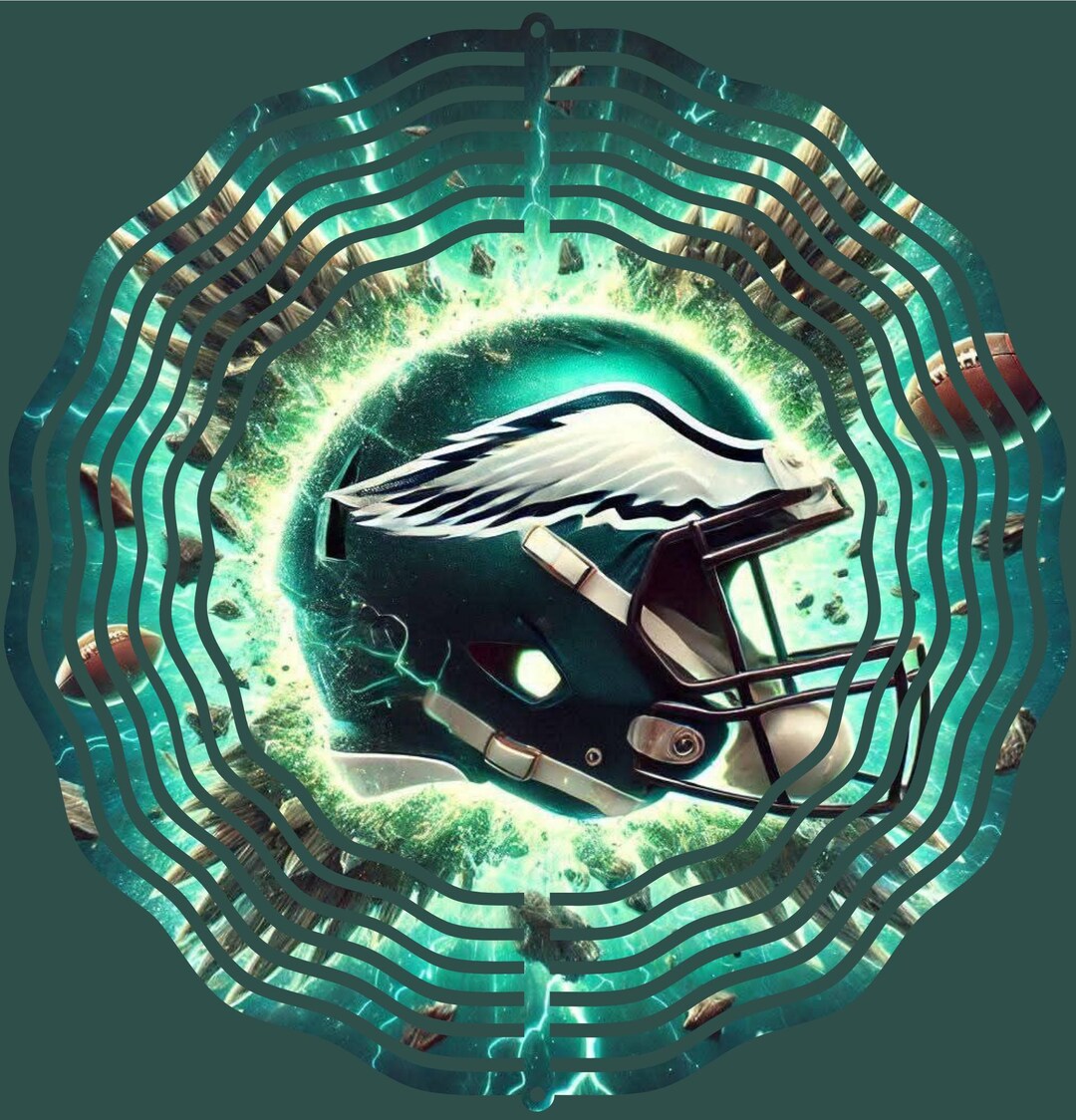 Philadelphia Football Helmet With Wings Spinner - Etsy