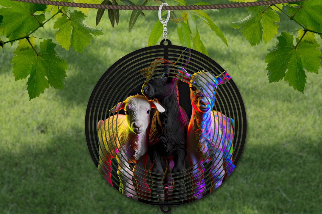 Black Neon Baby Goats Wind Spinner - Etsy