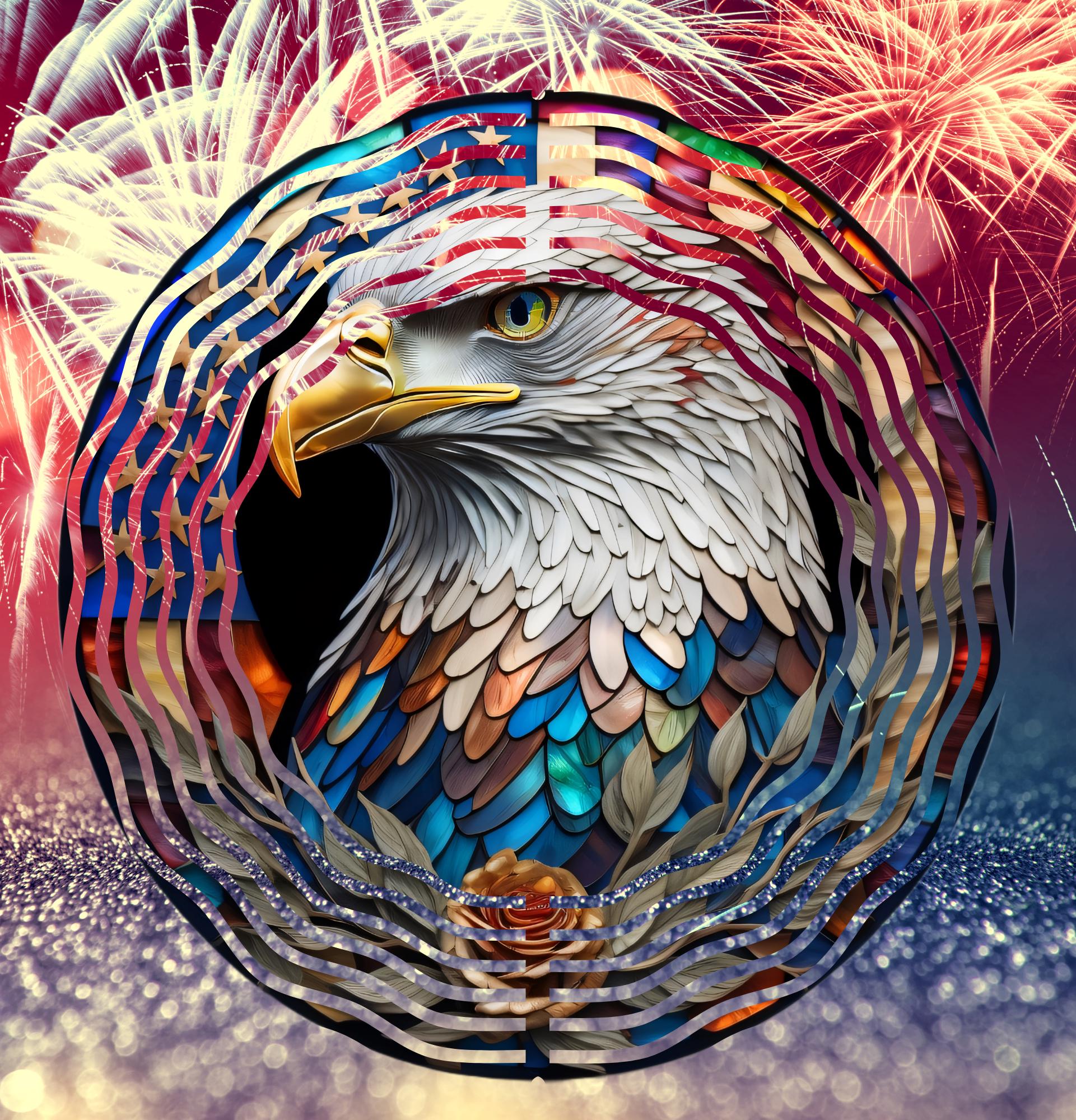 Proud USA Bald Eagle Wind Spinner - Etsy