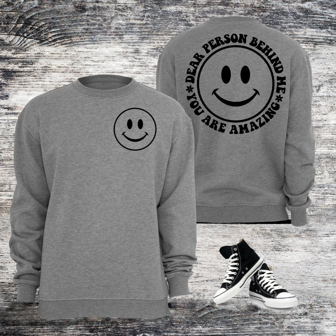 Smiley Dear Person Sweatshirt - Etsy