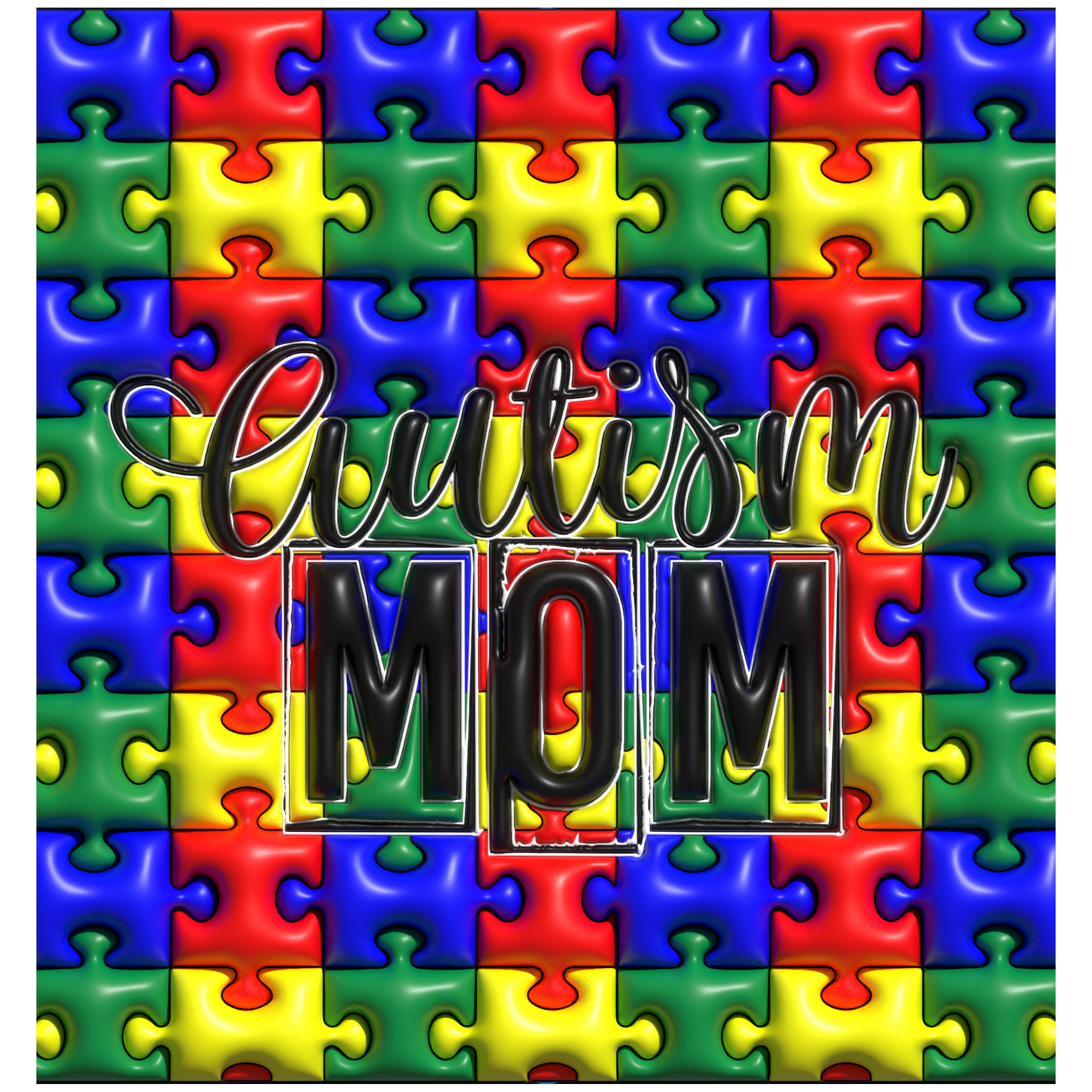 3D Inflated Autism Mom Aluminum Wind Spinner - Etsy