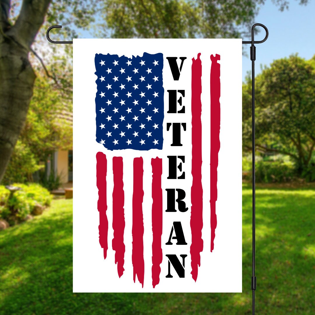 Veteran Rugged Flag Sublimation Garden Flag - Etsy