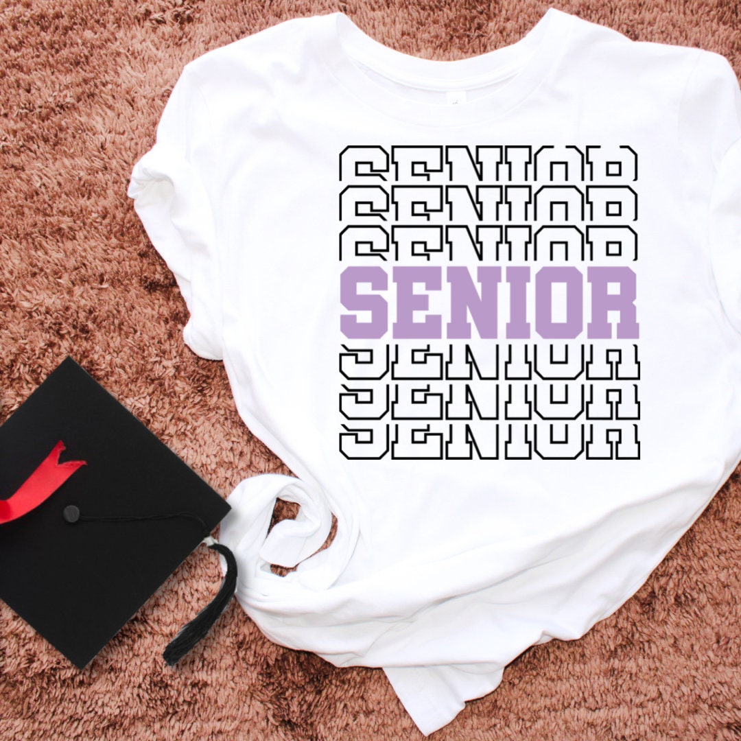 Senior Stacked Graduation Sublimation T-shirt - Etsy