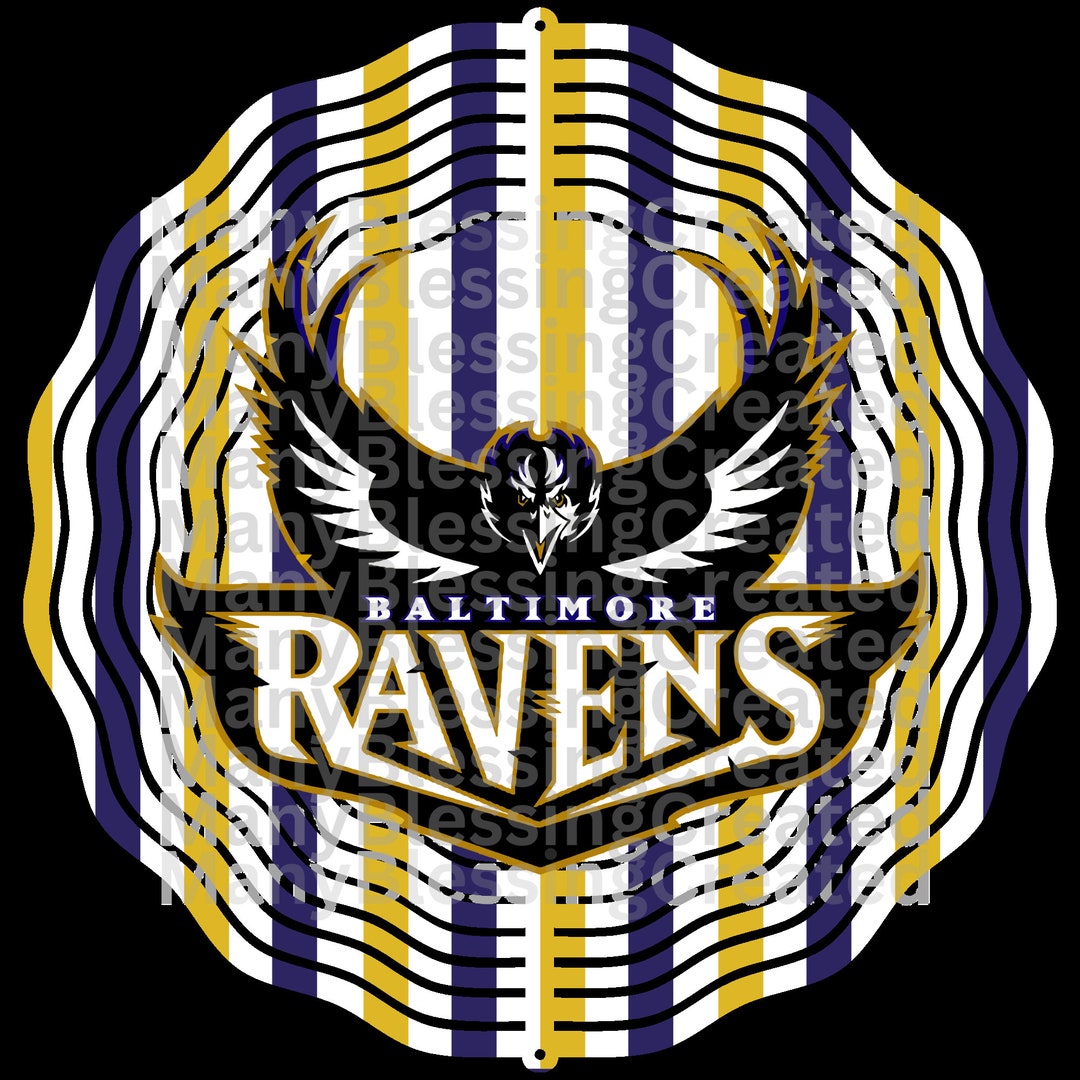 Baltimore Football Wind Spinner Stripe Open Wings - Etsy